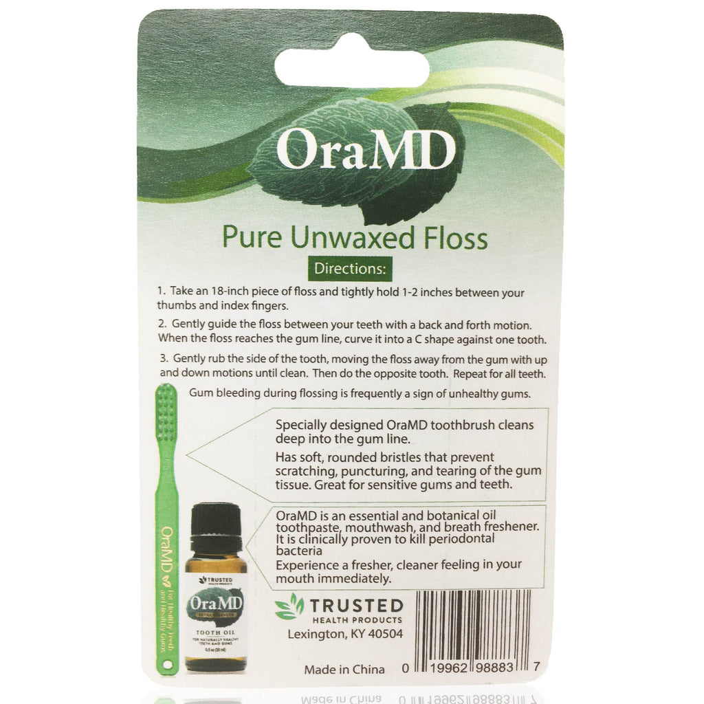 OraMD Dr. Bass Toothbrush - 3 Pack, OraMD Pure Unwaxed Dental Floss ...
